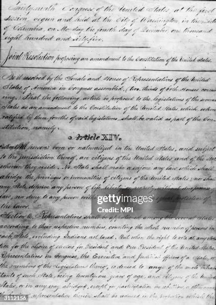 The 14th Amendment Document Photos And Premium High Res Pictures