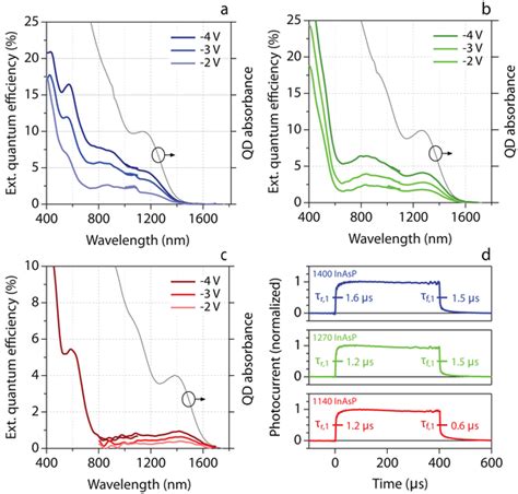 A C External Quantum Efficiency Spectra For The Different In As P Download Scientific Diagram
