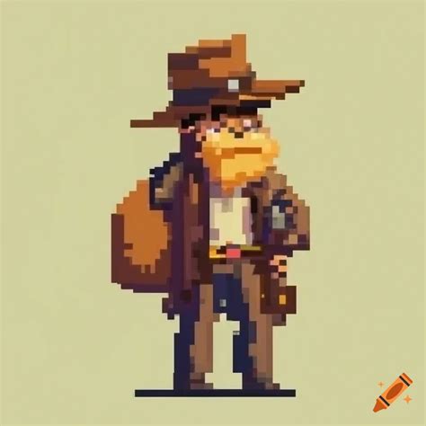 Pixelart Of A Hobo In The Wild West On Craiyon