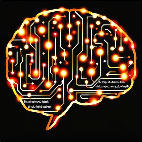 Glowing Brain Circuitry Premium Ai Generated Image