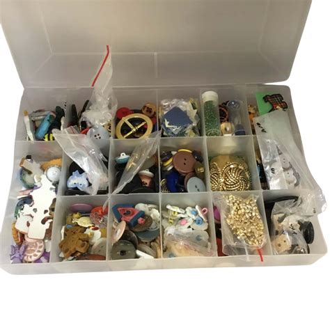 Assorted Buttons In Case As Pictureds
