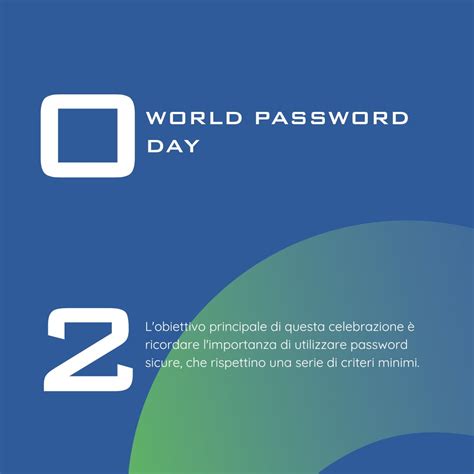 Oggi 2 Maggio è La Giornata Internazionale Delle Password Un