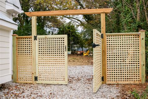 How To Build A Window Pane Lattice Privacy Fence And Gate Pretty Handy Girl