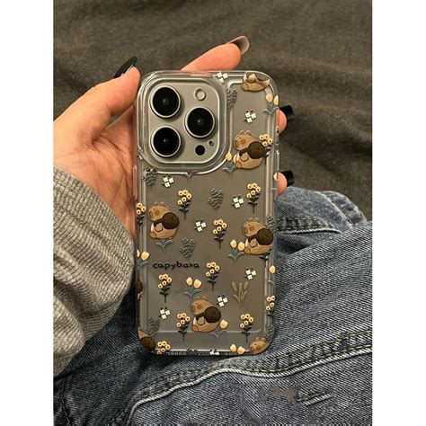 Jual Kapibara Dan Bunga Kuning Transparan Soft Case Hp Iphone 17 Pro