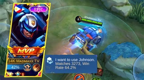Top Global Johnson Gameplay Reach Mythical Glory Real Quick Youtube