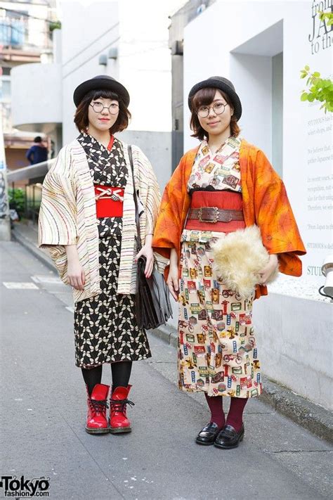 Harajuku Girls In Kimonos W Handmade Items And Dr Martens Japan