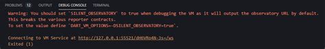Debug Tests Warning You Should Set `silentobservatory` · Issue 65163 · Flutterflutter · Github