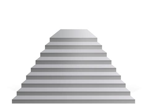 디자인 요소 투명 배경에 그림자가 있는 흰색 계단 현실적인 그림 디자인 3d 격리된 깨끗한 빈 테이블 벡터 그림 Eps 10 홍보 프레젠테이션 프리미엄 벡터