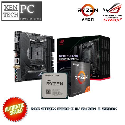 Asus Rog Strix B550 I Gaming Itx Motherboard Bundle With Ryzen 5 5600x Am4 Lazada Ph