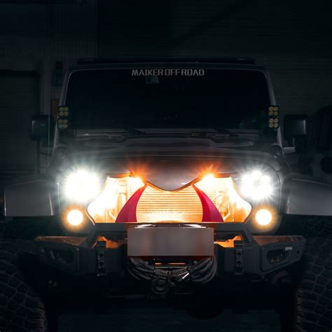 Lovmor Halloween Front Grille Grid For Jeep Wrangler Rubicon Sahara