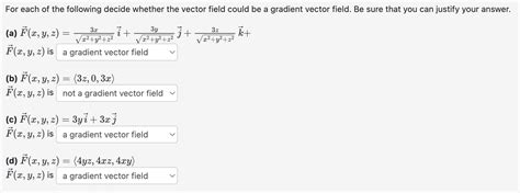 Solved For Each Of The Following Decide Whether The Vector Chegg Com