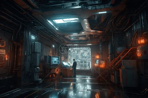 科幻风实验室插画图片下载 正版图片600024054 摄图网