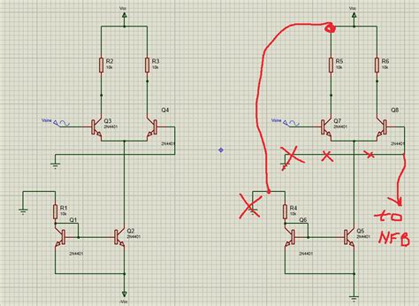 Configuration Differential Amplifier In Different Power Condition Electrical Engineering Stack