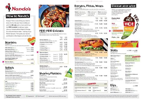Nandos Menu With Latest Prices In South Africa 2024