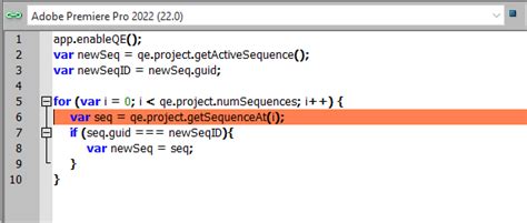 Solved Get Specific Sequence With Qe Dom Extendscript Adobe Product Community 11313652