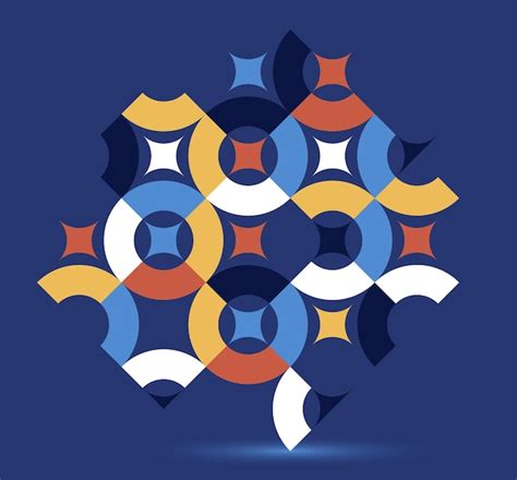 Premium Vector Abstract Geometric Design Vector Pattern Composition