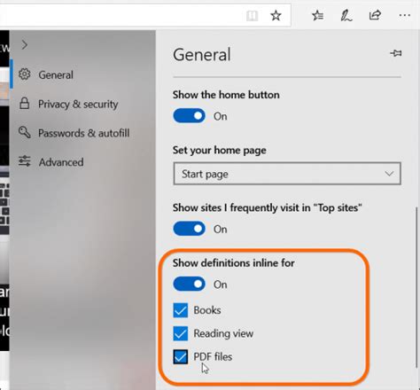 how to use the microsoft edge built in dictionary on windows 10