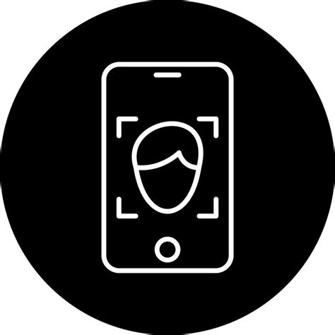 Mobile Face Detection Vector Icon Style 22547557 Vector Art At Vecteezy