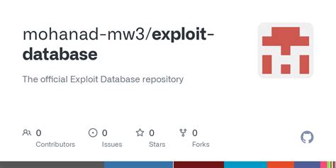 Github Mohanad Mw3exploit Database The Official Exploit Database Repository