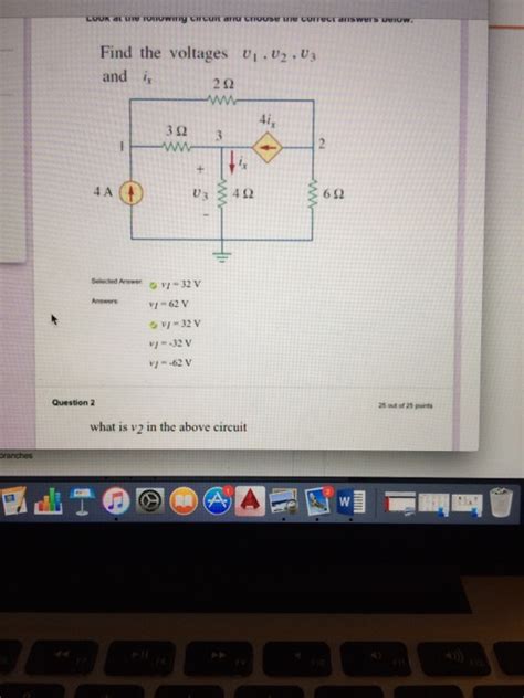 Solved Find The Voltages V1 V2 V3 And Ix