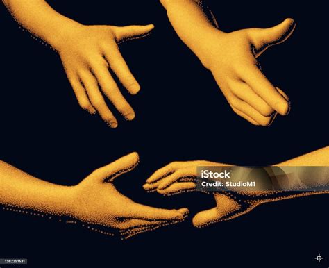 핸드셰이크 손을 열고 도움을 줄 준비가 되어 있습니다 손을 서로 향해 손을 뻗는다 인간 관계 단합 또는 파트너십의 개념 배너 전단지 포스터 커버 또는 브로셔에 대한 3d