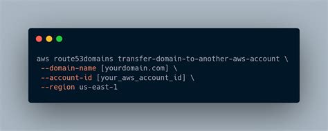 Domain Transfer To Another Aws Account Lothar Schulz