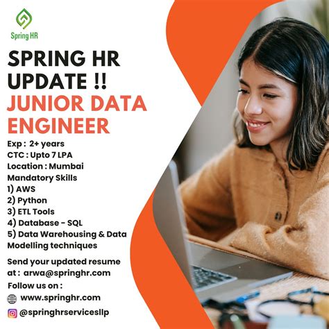 Spring Hr Services Llp On Linkedin Hiring Dataengineer