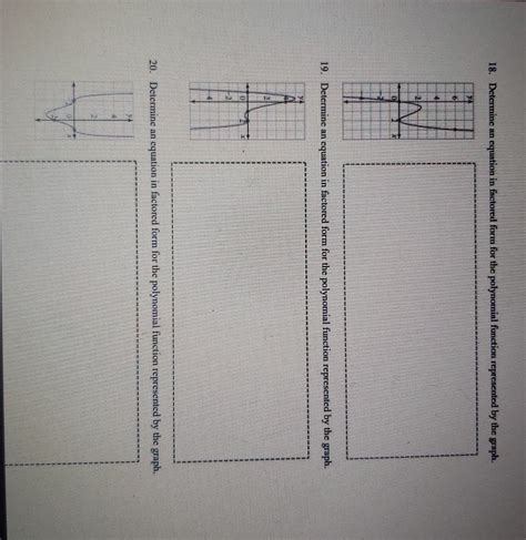 Solved 18 Determine An Equation In Factored Form For The
