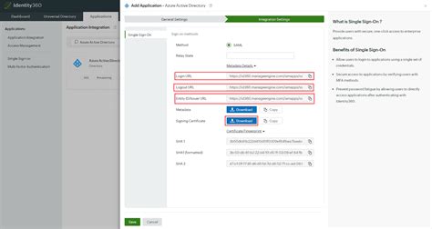 configure saml sso for azure ad manageengine identity360