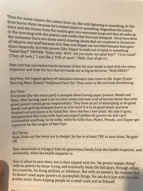 Michael Rianda Showed Us The Script To A Lost Gravity Falls Superpowers Episode Rgravityfalls Michael Rianda Showed Us The Script To A Lost Gravity Falls Superpowers Episode Rgravityfalls