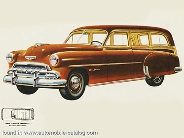 1952 Chevrolet Usa 2100 Styleline Station Wagon Full Range Specs