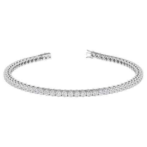 Tennis Bracelet 18k Gold With 3 Ct Tw Lab Grown Diamond And Four