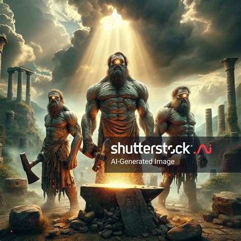 Three Brother Cyclops Ancient Greek Setting Ai Generated Image Shutterstock