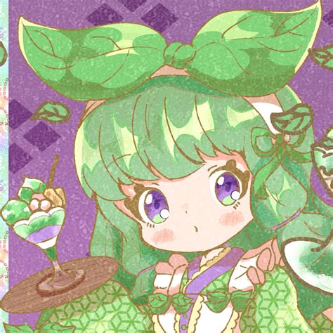 こた猫🐱 🎤🎨 可愛いデフォルメイラストレーター On Twitter 抹茶パフェちゃん 創作 創作イラスト レトロ喫茶店シリーズ