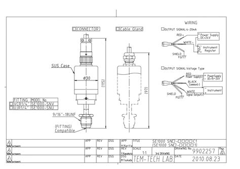 Se1000 High Purity Pressure Sensor Drawing Temc Inc