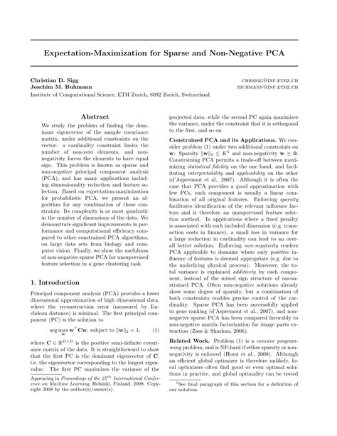 pdf expectation maximization for sparse and non negative pca