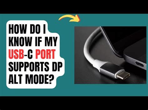 How Do I Know If My USB C Port Supports DP Alt Mode YouTube