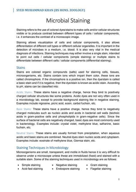 Microbial Staining Pdf