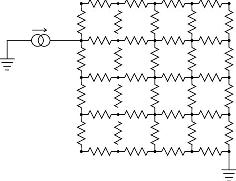 The Resistor Network For The Case N 4 Also Shown Are The Reference Download Scientific