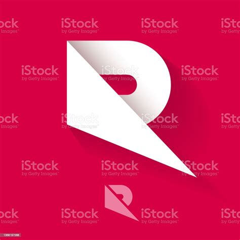 R 모노그램 접힌 종이처럼 흰색 문자 R 종이 접기 그림입니다 종이학에 대한 스톡 벡터 아트 및 기타 이미지 종이학 0명 굽은 Istock