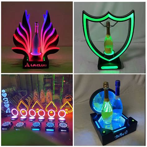 Led 고급형 샴페인 랙 양주 케이스 받침대 램프 파티 클럽 레이저 조명 올탑대행