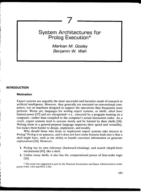 Pdf System Architectures For Prolog Execution