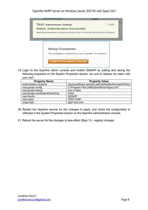 Openfire Xmpp Server On Windows Server 2012 R2 With Spark Sso Pdf