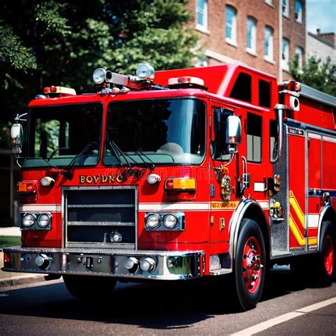 Fire Engine Emergency Response Vehicle For Fire Fighting Stock Illustration Illustration Of