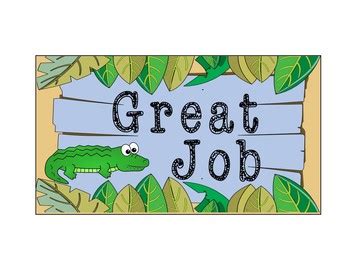 Jungle Themed Clip Chart Behavior Chart By Elena Williams TPT