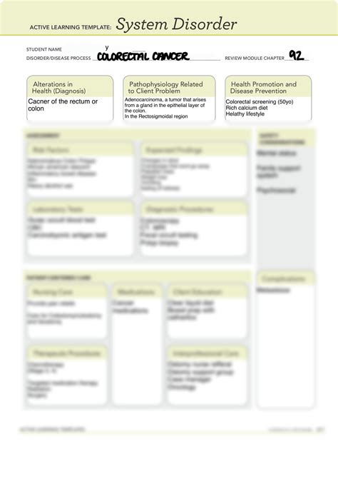 Solution Colorectal Cancer System Disorder Studypool