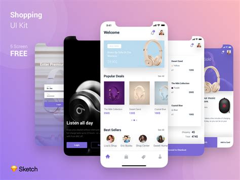 Shopping App Free Ui Kit By Burak Tural On Dribbble