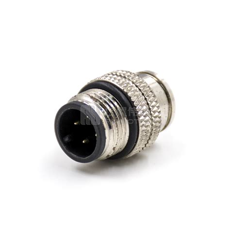 M12 Male 4 Pos A Code Plug Shielded Molding Connector Renhotec Pro