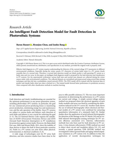 pdf an intelligent fault detection model for fault detection