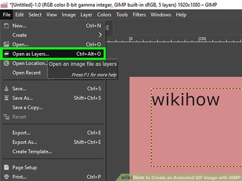 How To Create An Animated  Image With Gimp With Pictures